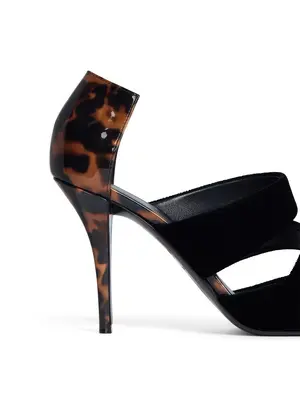 Balmain Velvet And Printed Patent Leather Pumps
