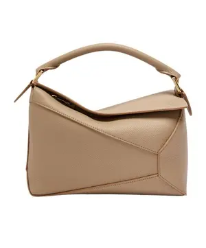 Loewe Puzzle Edge Small Leather Shoulder Bag - Brown