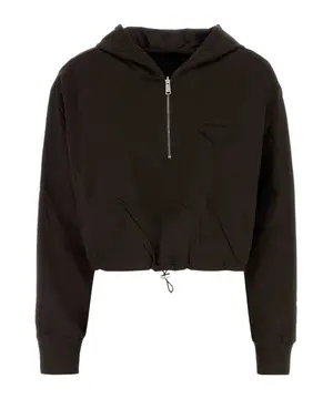 Prada Half-zipped Drawstring Hoodie