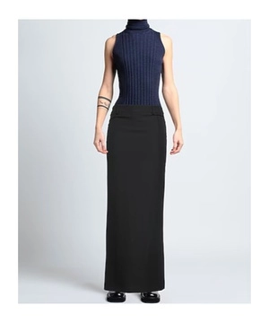 Balenciaga Midi Skirt With Waist Loop And Back Slit