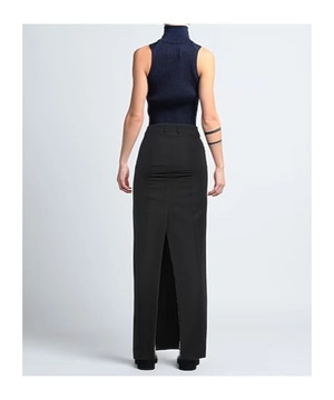 Balenciaga Midi Skirt With Waist Loop And Back Slit