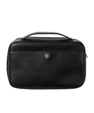 Brunello Cucinelli Grain Leather Beauty Case - Black