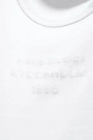 Acne Studios Logo-print Ribbed Tank Top - White