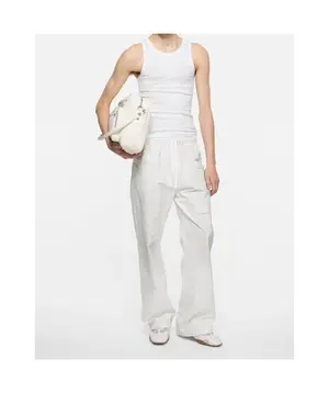 Acne Studios Logo-print Ribbed Tank Top - White