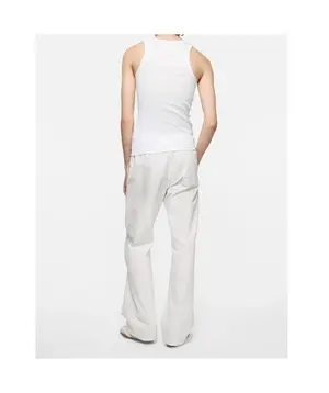 Acne Studios Logo-print Ribbed Tank Top - White