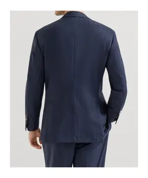 Brunello Cucinelli Virgin-wool Chevron Tailor Blazer With Peak Lapels