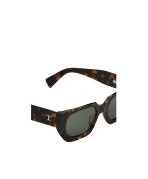 TOD'S Geometric Acetate Sunglasses With T Timeless Logo