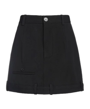 Balenciaga Mini Skirt With Single-button Zipper