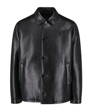 Prada Long Sleeve Leather Jacket