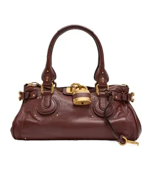 Chloé Paddington Grained Leather Shoulder Bag - Brown