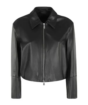 DONDUP Long-sleeved Leather Jacket