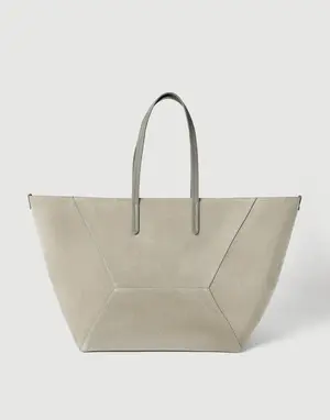 Brunello Cucinelli Large Suede Tote Bag