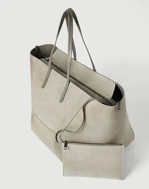 Brunello Cucinelli Large Suede Tote Bag