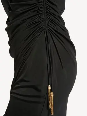 Balmain Draped Jersey Mini Dress