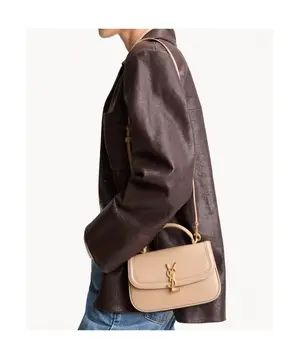 Saint Laurent Solferino Mini Top Handle Bag - Light Beige