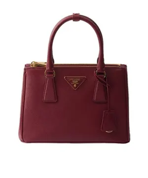 Prada Galleria Small Saffiano Leather Bag - Crimson