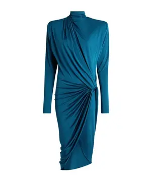 Balmain Draped Flowing Jersey Dress