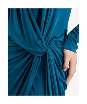Balmain Draped Flowing Jersey Dress