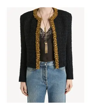 Balmain Embroidered Tweed Jacket