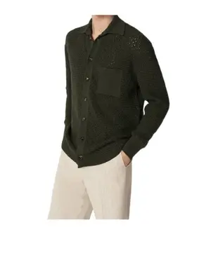 Bottega Veneta Cotton Crochet Knit Shirt