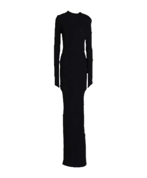 Balenciaga Knitted Bodycon Dress - Black