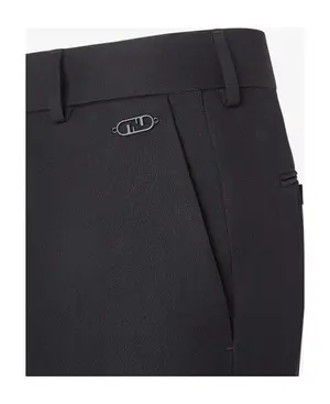Fendi Straight Leg Tailored Trousers - Black