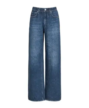 Rag & Bone Miramar Jeans-print Terry Trousers - Blue