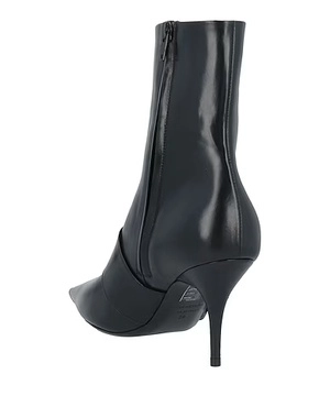 Balenciaga Pointed-toe Ankle Boots With Buckle Detail