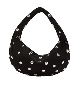 Khaite Olivia Medium Studded Top Handle Bag - Black