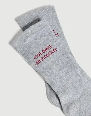 Brunello Cucinelli Cotton Knit Socks With Intarsia