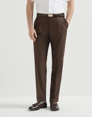 Brunello Cucinelli Virgin-wool And Cashmere Trousers With Pleat