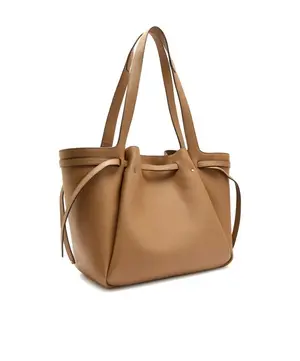 Tory Burch Romy Grained Leather Tote Bag - Brown