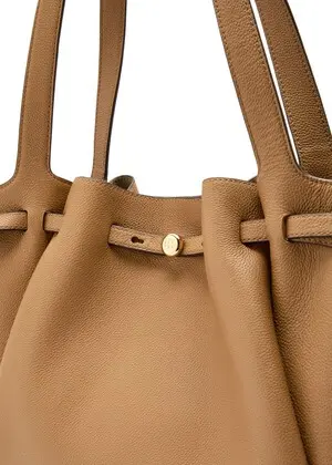 Tory Burch Romy Grained Leather Tote Bag - Brown