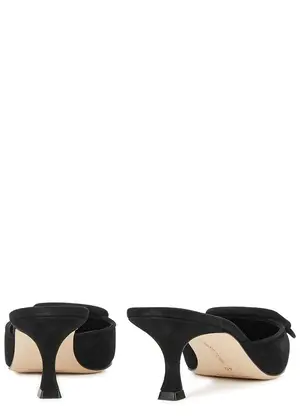 Manolo Blahnik Maysale 50 Suede Mules