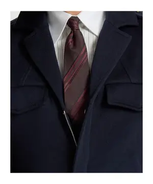 Brunello Cucinelli Textured Striped Silk Tie
