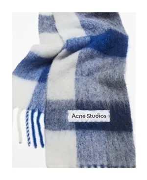 Acne Studios Fringed Edge Checked Scarf