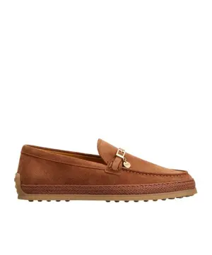 TOD'S Suede Loafers With Mini Pin-buckle