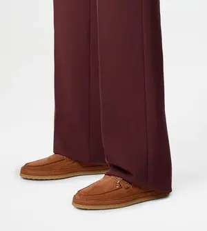 TOD'S Suede Loafers With Mini Pin-buckle