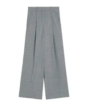 Max Mara Wool Flannel Wide-leg Pants