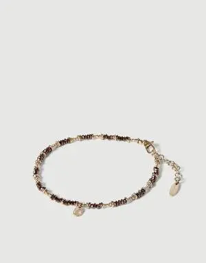 Brunello Cucinelli Brown-hematite And Sterling Silver Anklet