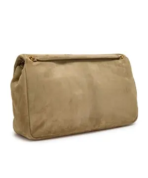 Saint Laurent Calypso Large Padded Suede Shoulder Bag