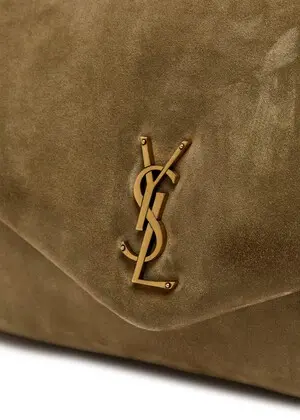 Saint Laurent Calypso Large Padded Suede Shoulder Bag