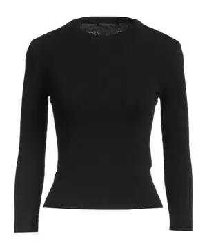 Balenciaga A Light And Thin Round-neck Knitted Sweater - Black