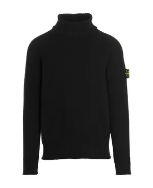 Stone Island Roll-neck Knit Jumper - Black