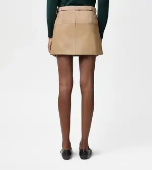 TOD'S Belted Leather Mini Skirt