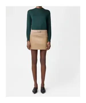 TOD'S Belted Leather Mini Skirt