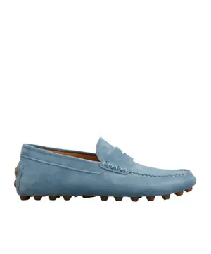 TOD'S Gommino Bubble Penny-strap Loafers - Light Blue