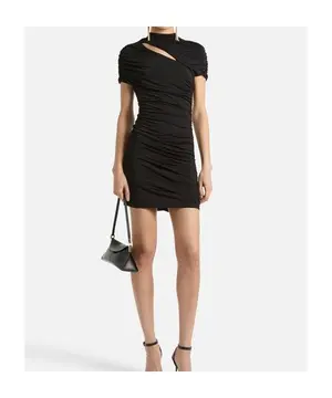 Balmain Draped Jersey Bodycon Dress