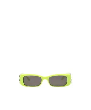 Balenciaga Square Frame Sunglasses With Logo Detail