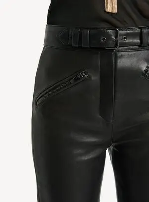 Balmain Lambskin Biker Trousers